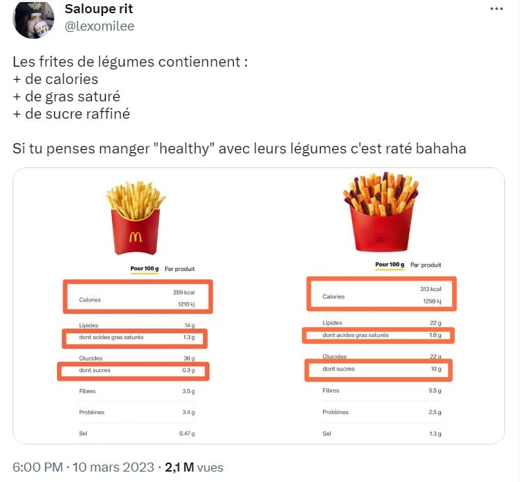 Les nouvelles frites de légume de McDo : Sont-elles plus saines que les ...